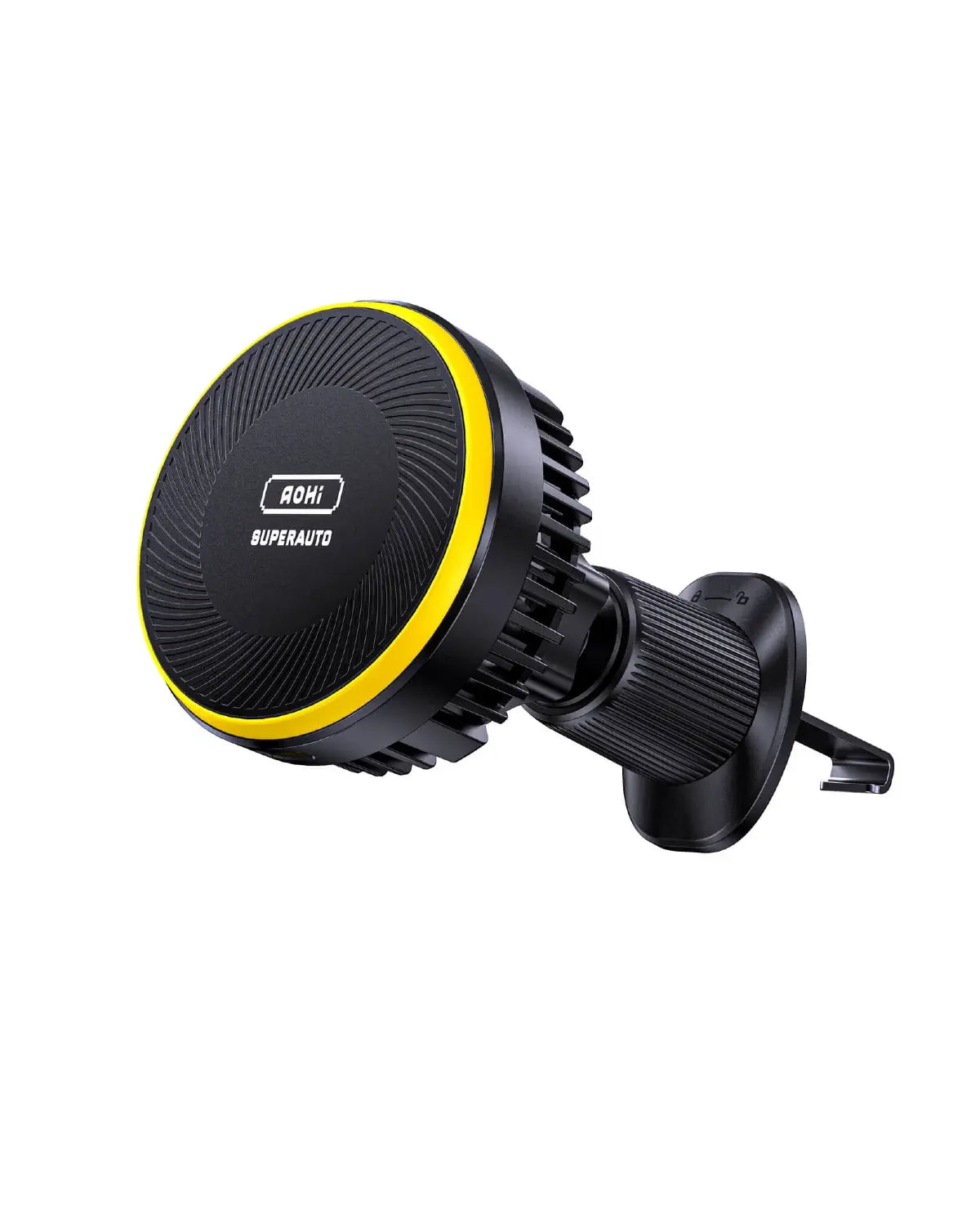 AOHI SUPERAUTO Self-Cooling Magnetic Wireless Car Charger with C-C Cab