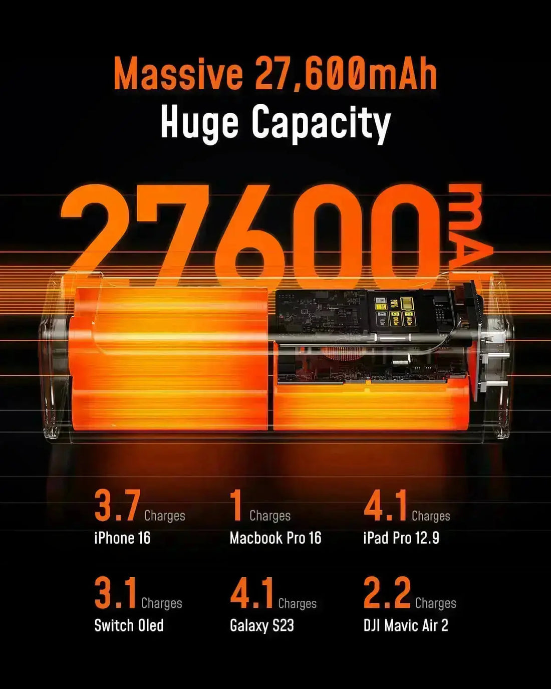AOHI The Future Starship 240W 27,600mAh LED Display Power Bank with