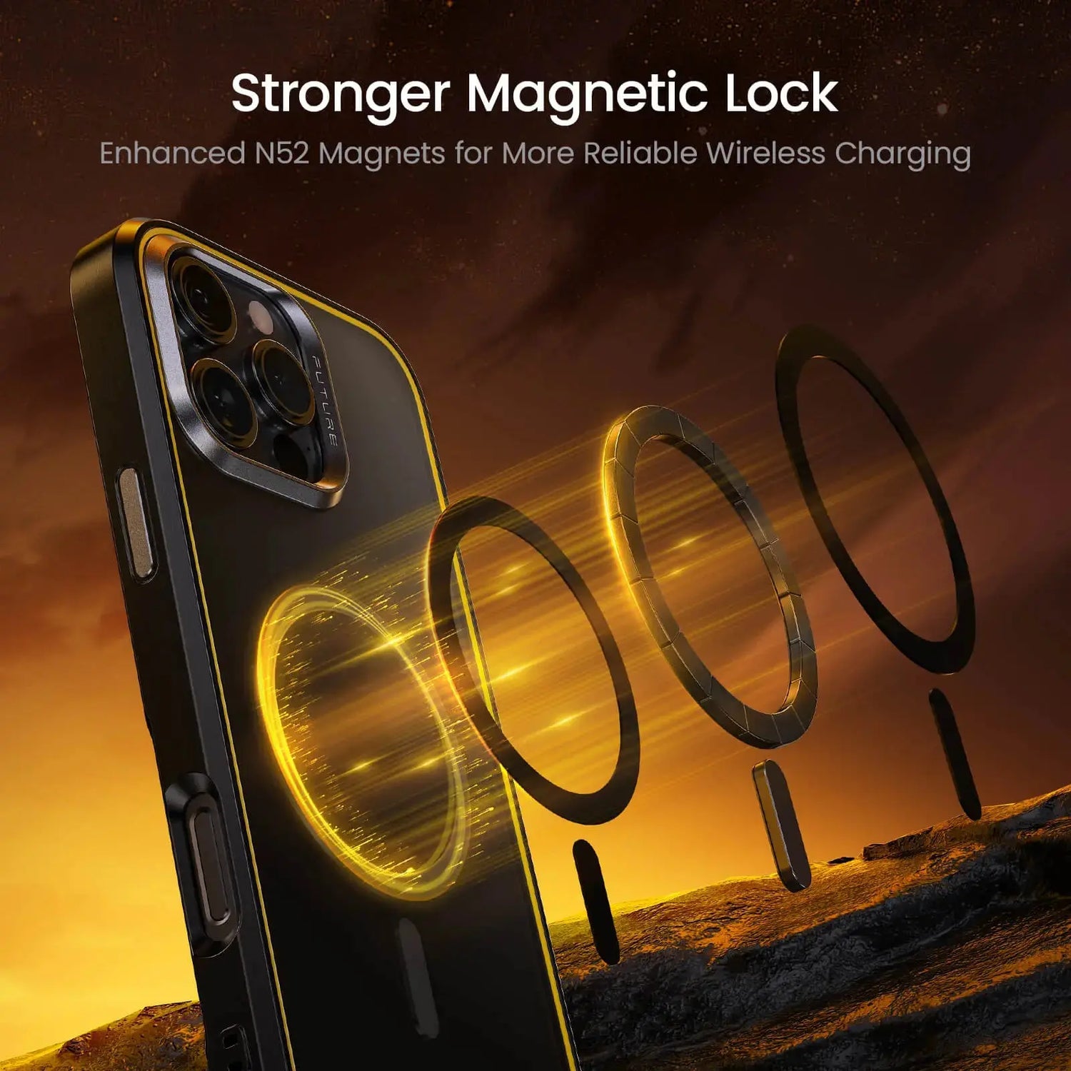 AOHi The Future MagArmor Magnetic Phone Case (For iPhone 16 / 16