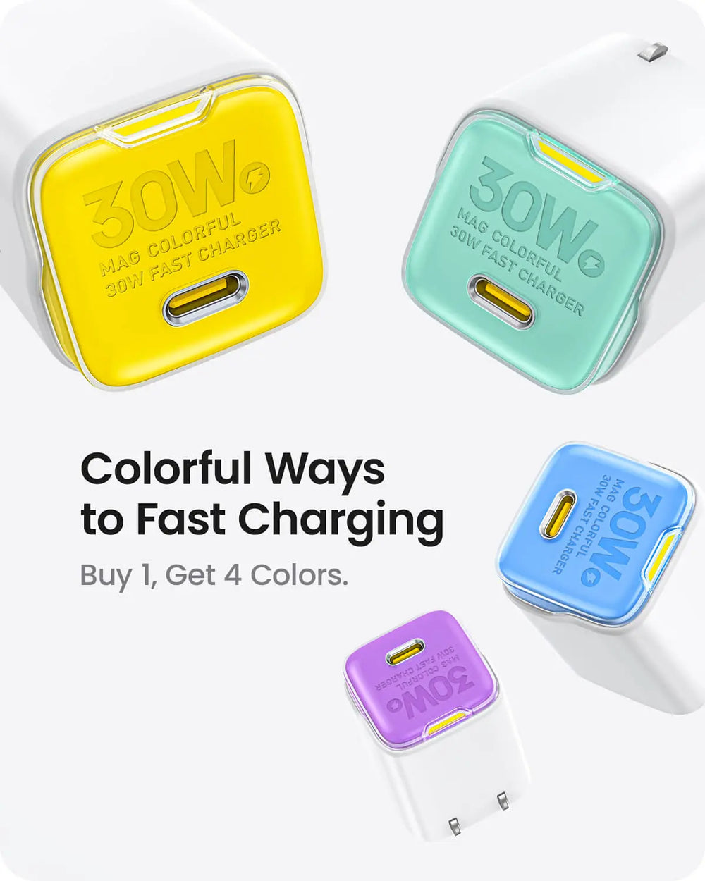 AOHI Magcolorful 30W Magnetic Replaceable Foldable GaN+ Fast Charger